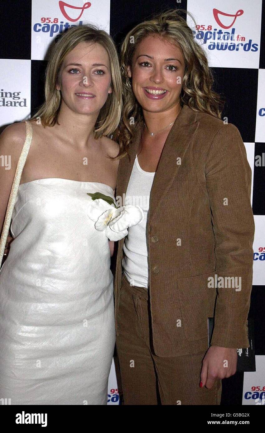 MTV presenters Cat Deeley (right) and Edith Bowman arrive for the ...