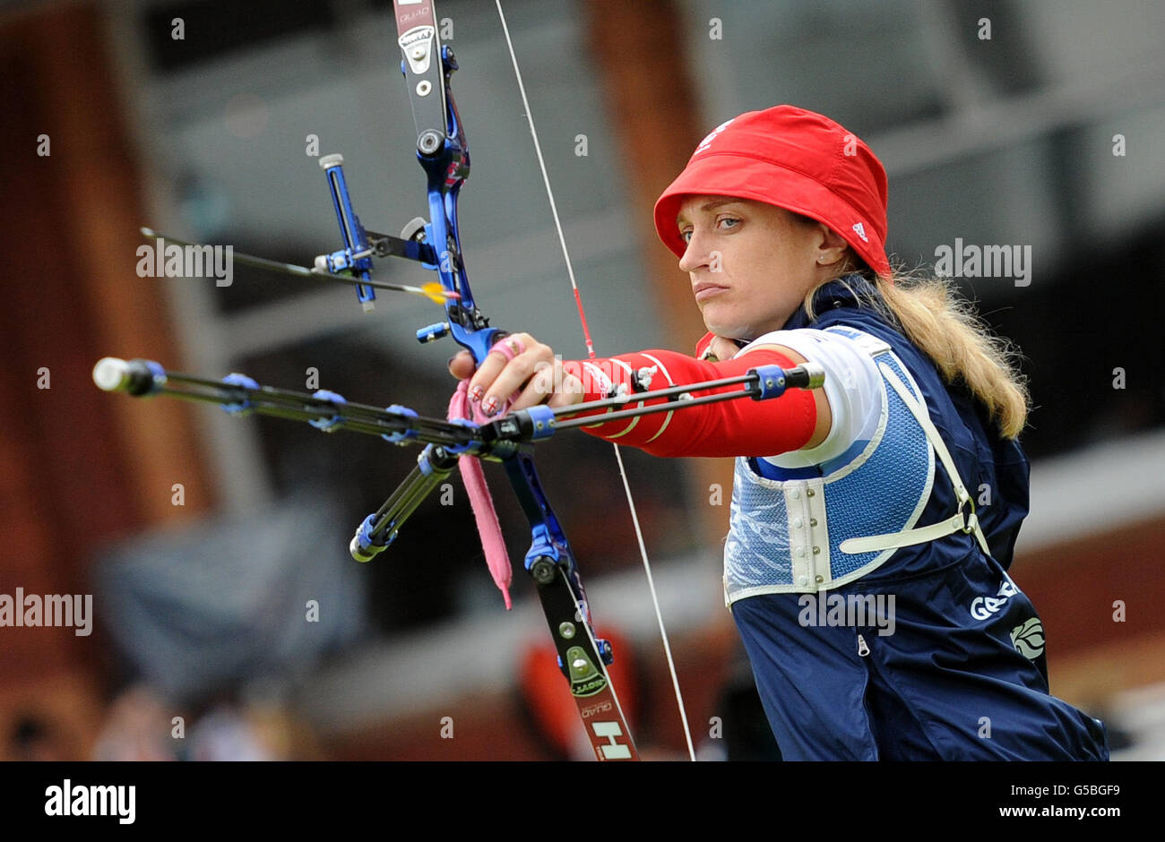 Great Britain's Alison Williamson competes during the Archery at Lord's ...