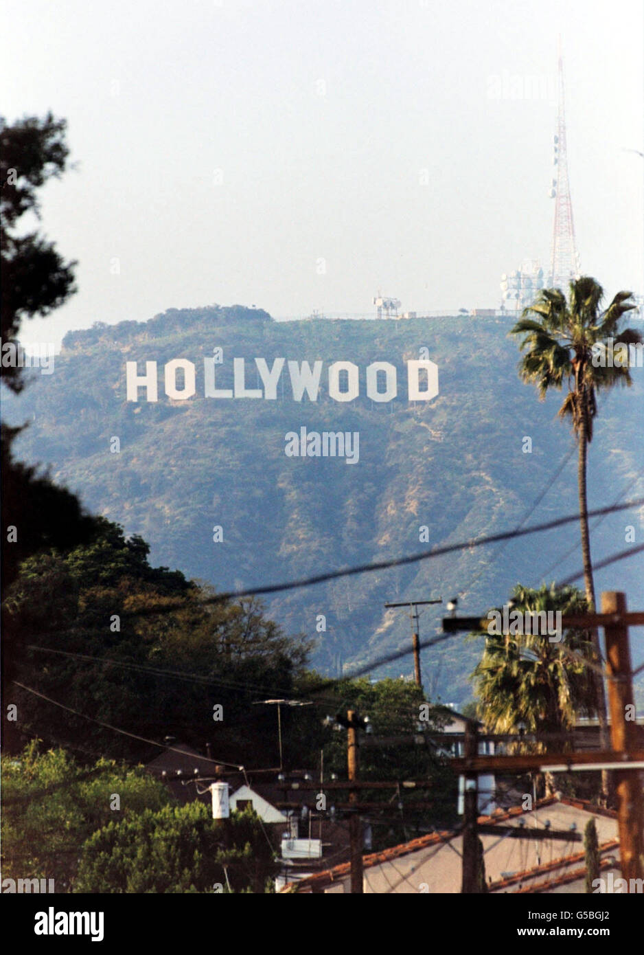 The famous Hollywood Sign on Mount Lee, Los Angeles Stock Photo - Alamy