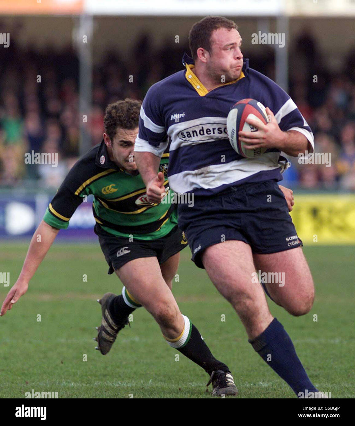 Bristols jamie mayer right charges in third try against northampton hi ...