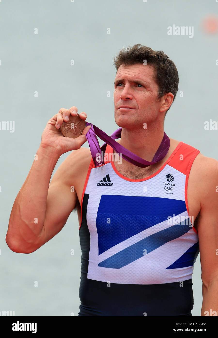 London Olympic Games - Day 5. Great Britain's Greg Searle celebrates ...