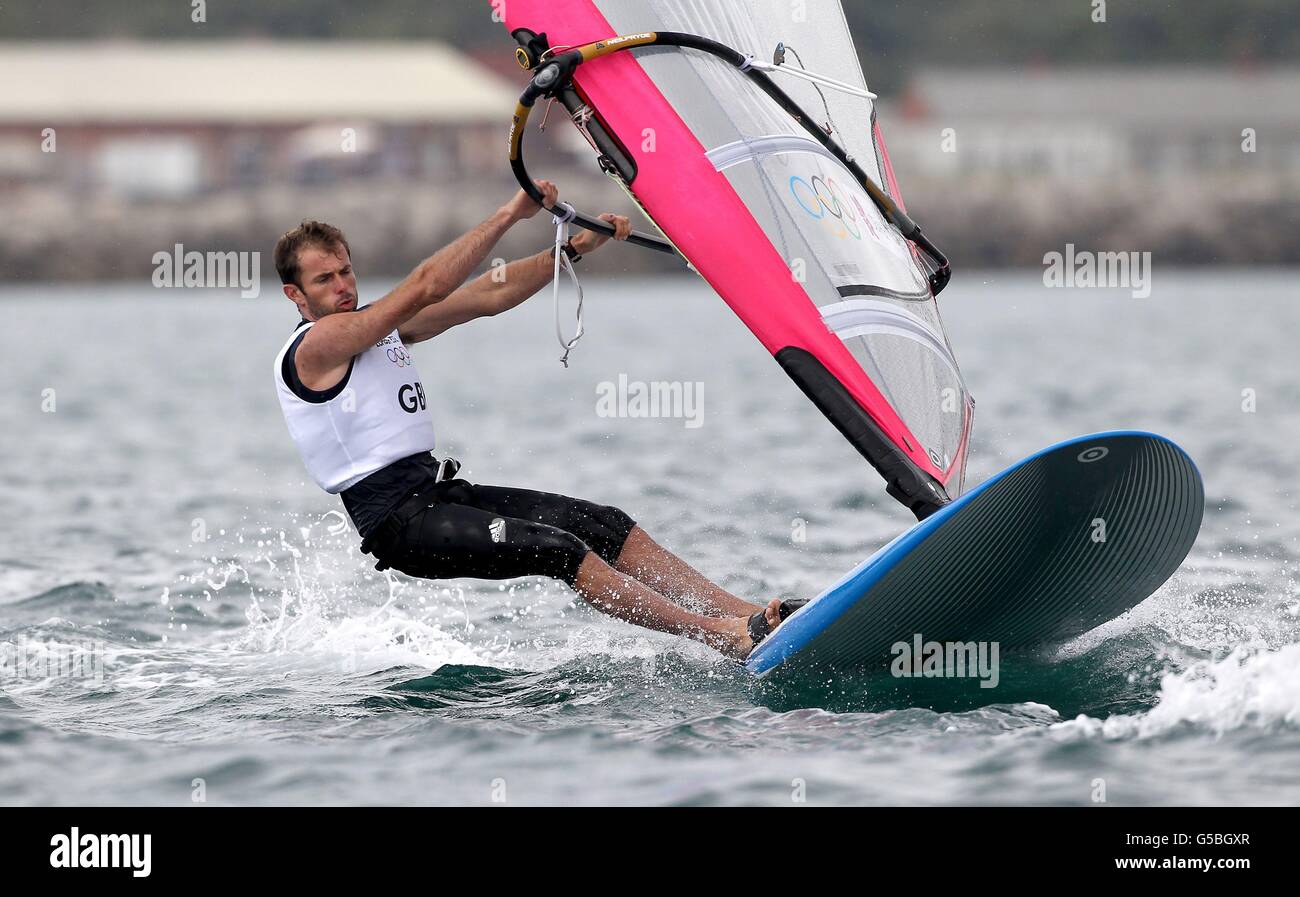 Great Britan's Nick Dempsey during race 4 in the Men's RS-X Class at ...