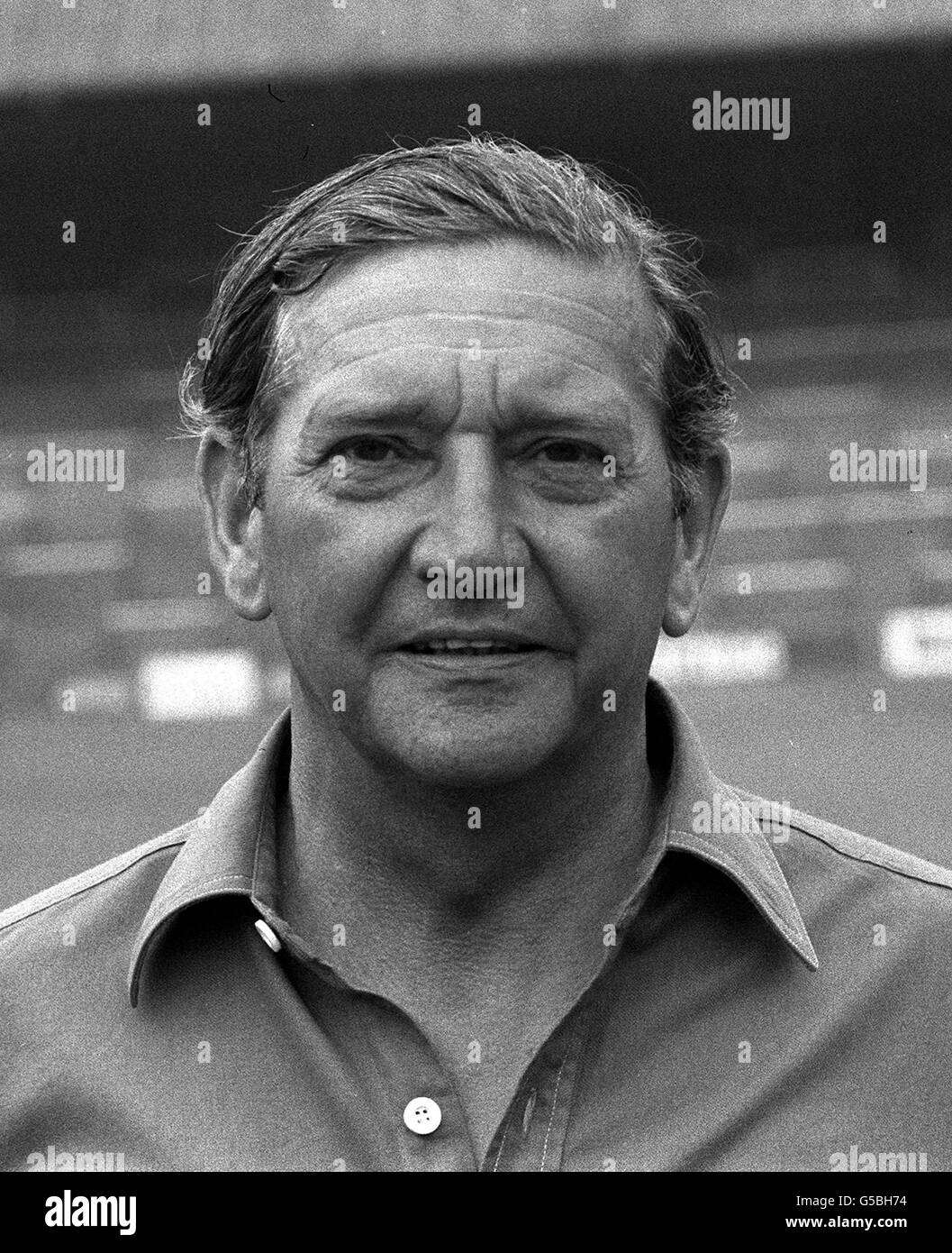 Alec Stock, manager of Fulham FC, who reached the FA Cup final in1975 ...