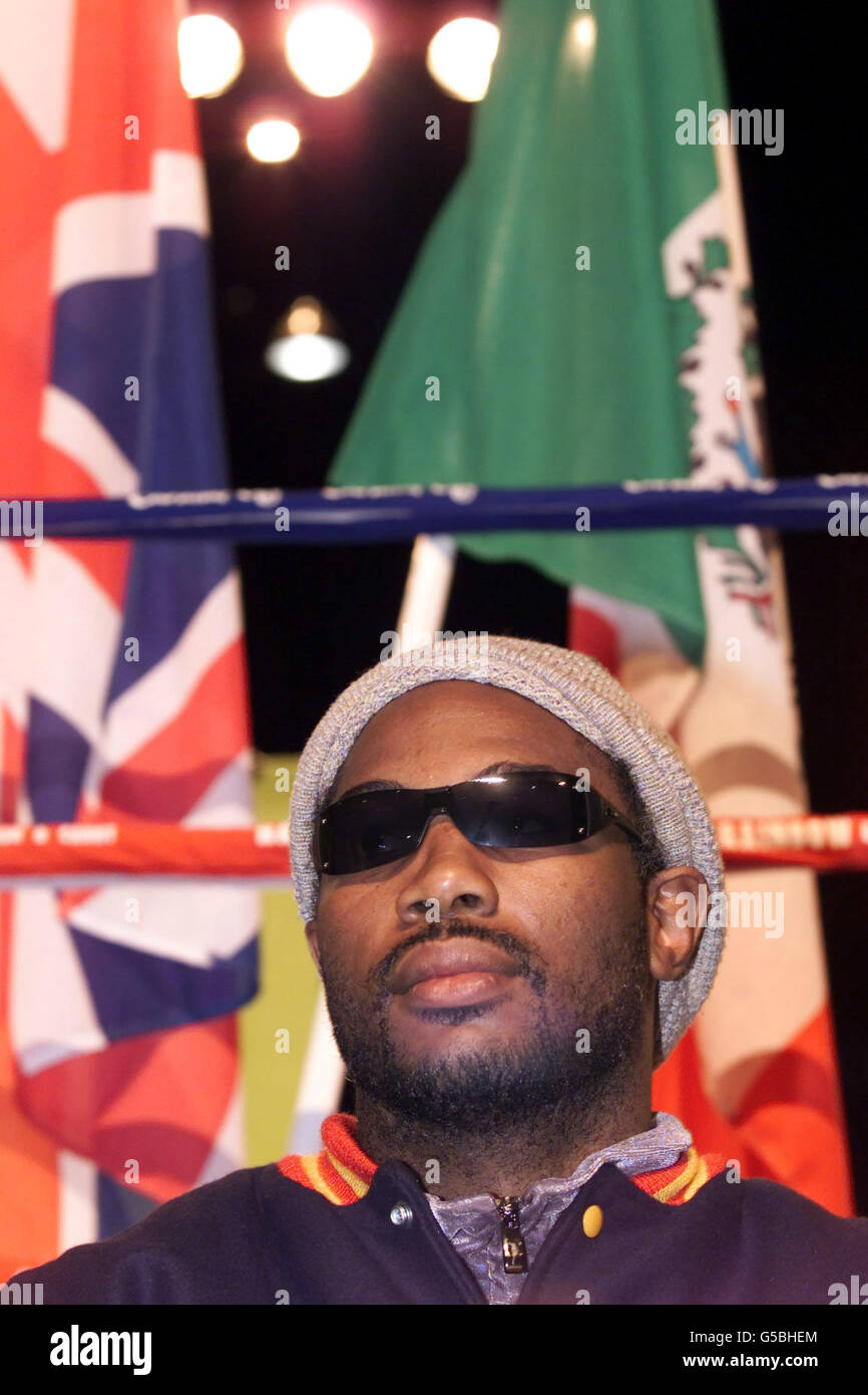 Lewis. Heavyweight boxer Lennox Lewis during a press conference at ...