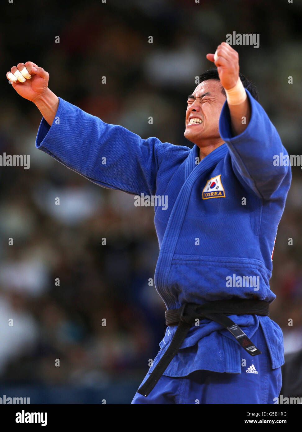 South Korea's Dae-Nam Song celebrates winning a Gold medal at Olympics ...