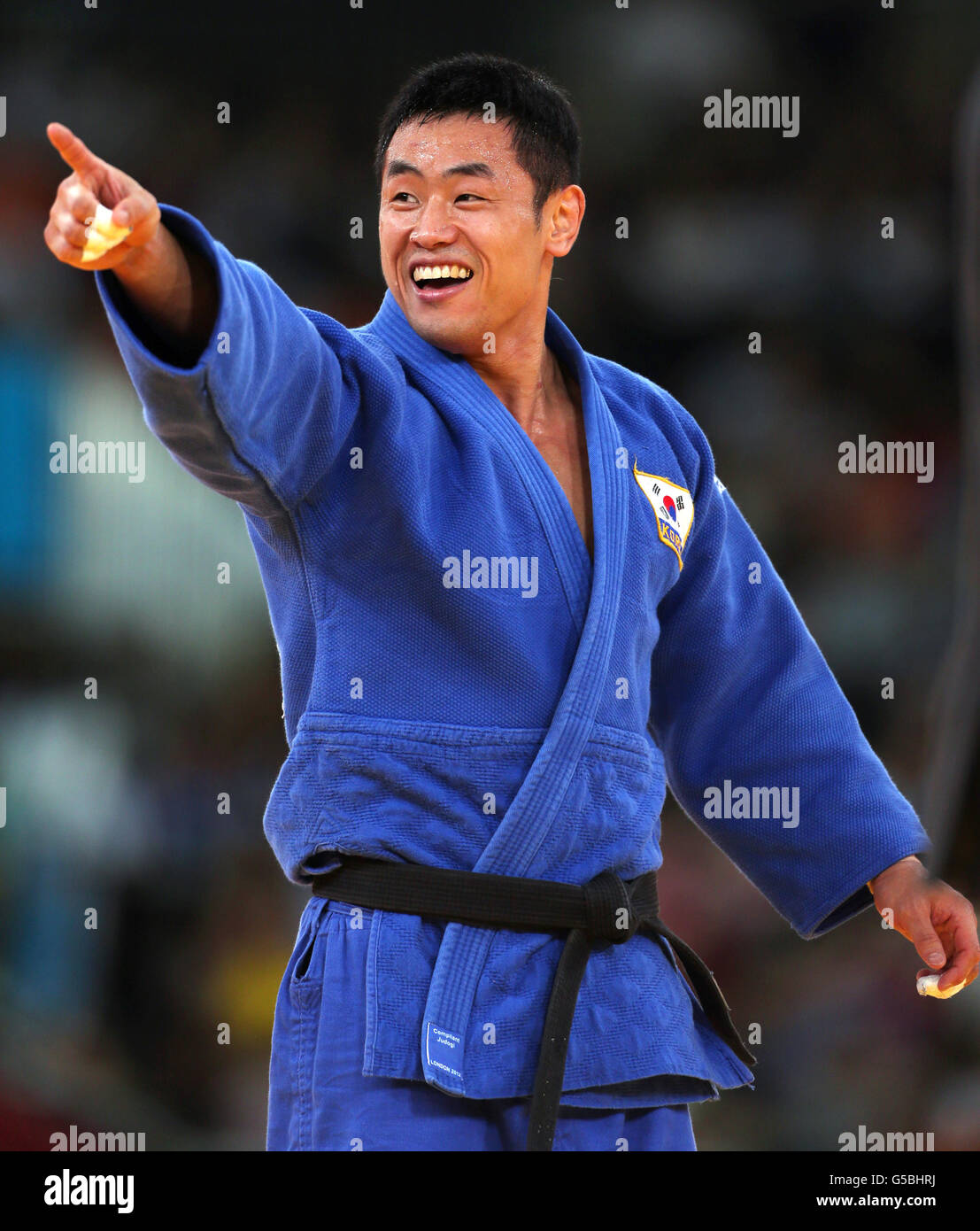 South Korea's Dae-Nam Song celebrates winning a Gold medal at Olympics ...