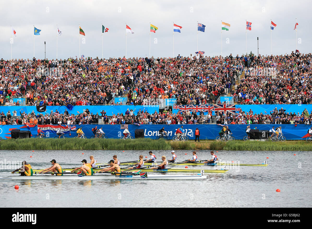 Bronze and silver respectively at eton dorney rowing lake hi-res stock ...