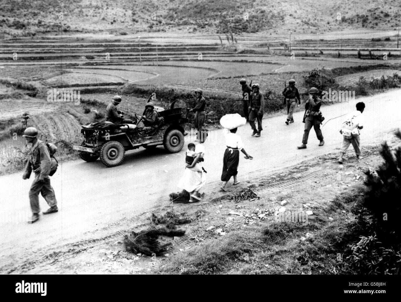 Caught in fighting between united nations forces north korean invaders ...