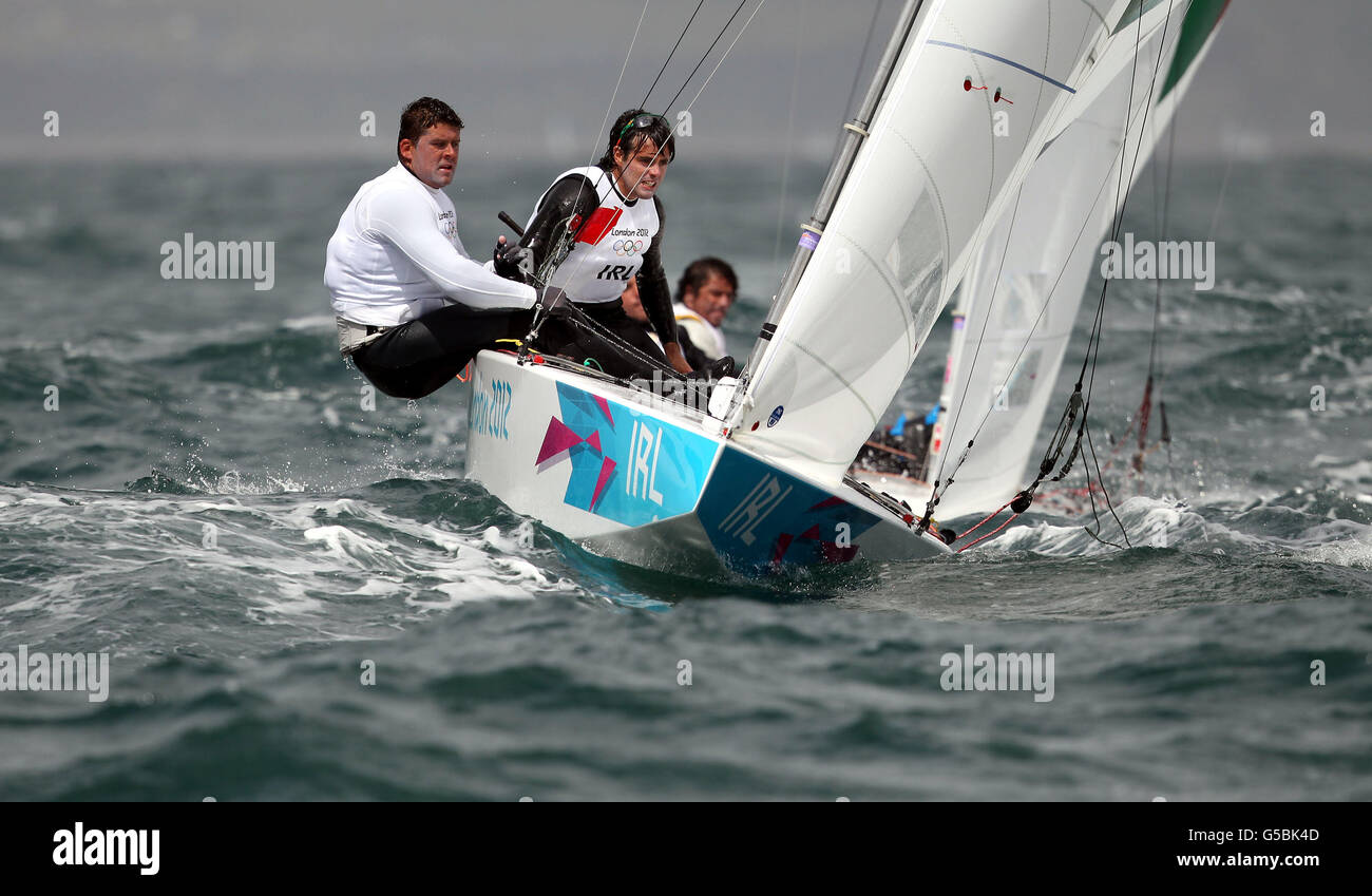 London Olympic Games - Day 6. Ireland's Star sailors Peter O'Leary and ...