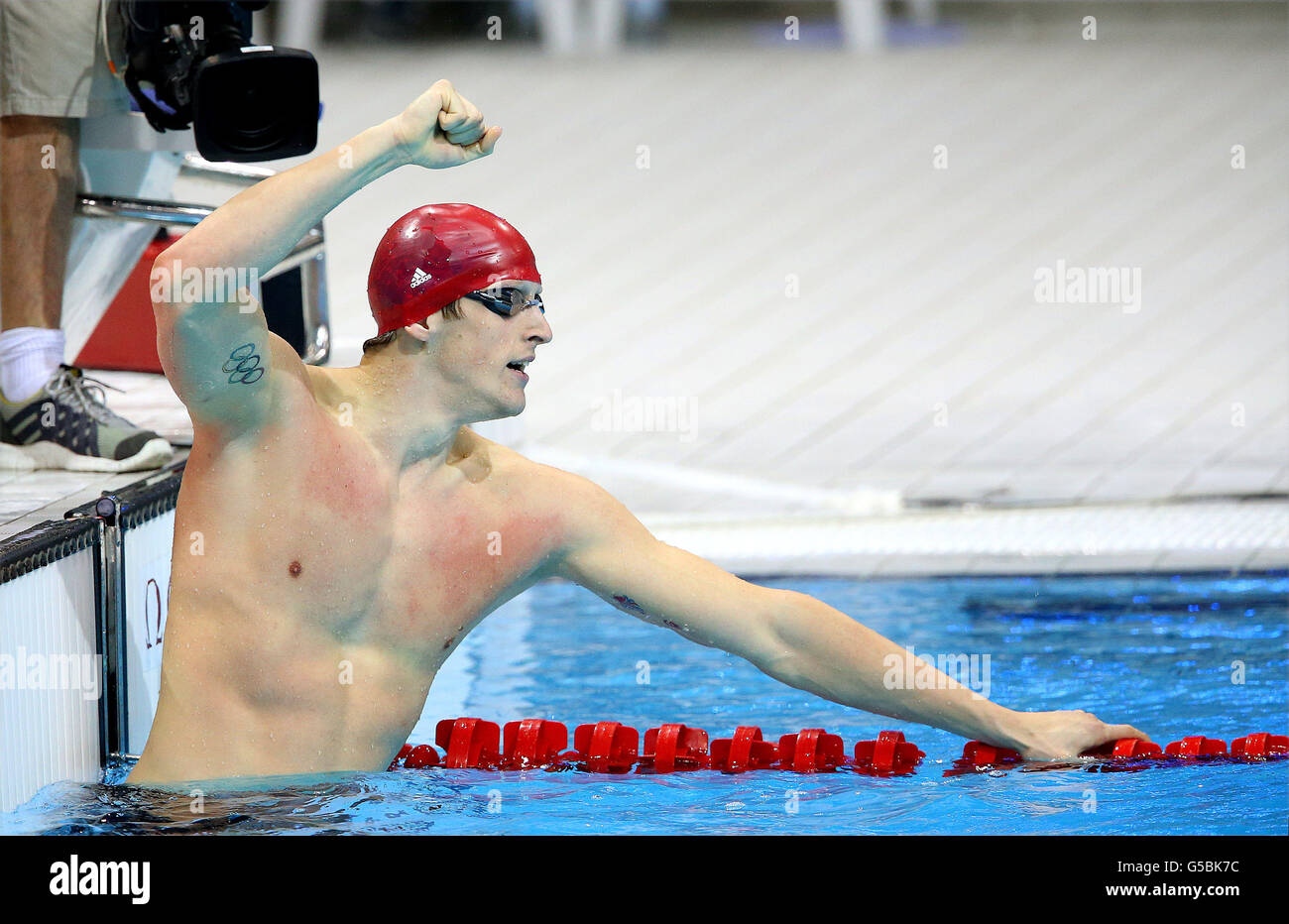 Great Britain's Michael Rock celebrates after Great Britain finished ...