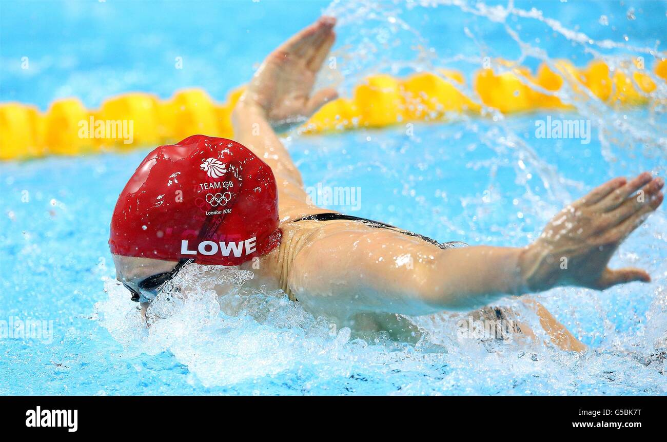 Great Britain's Jemma Lowe in action in her Women's 4x100m Medlay Relay ...