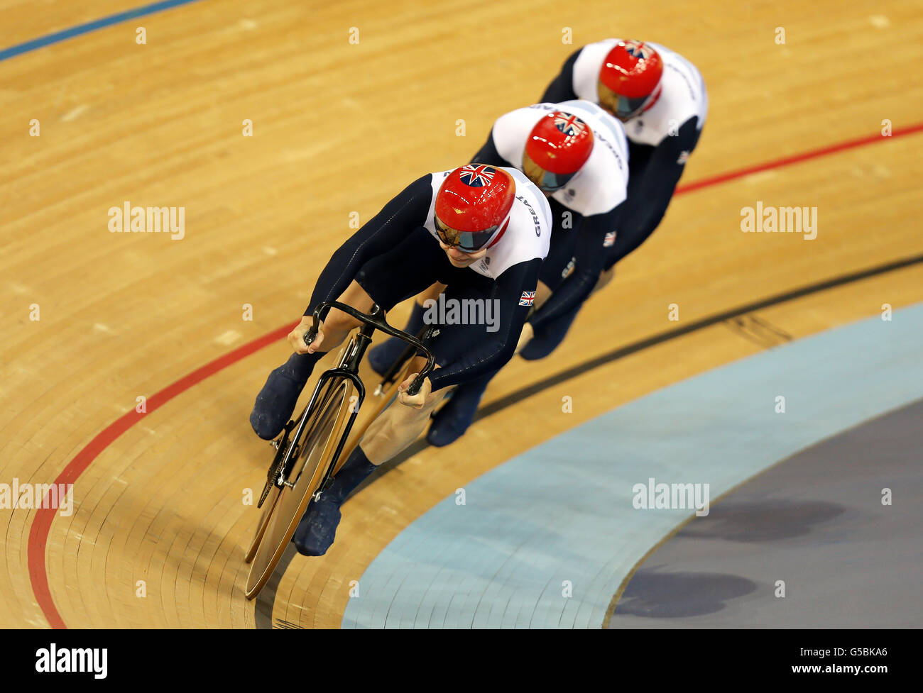 Great Britain's men's Team Sprinters Philip Hindes, Jason Kenny and Sir ...