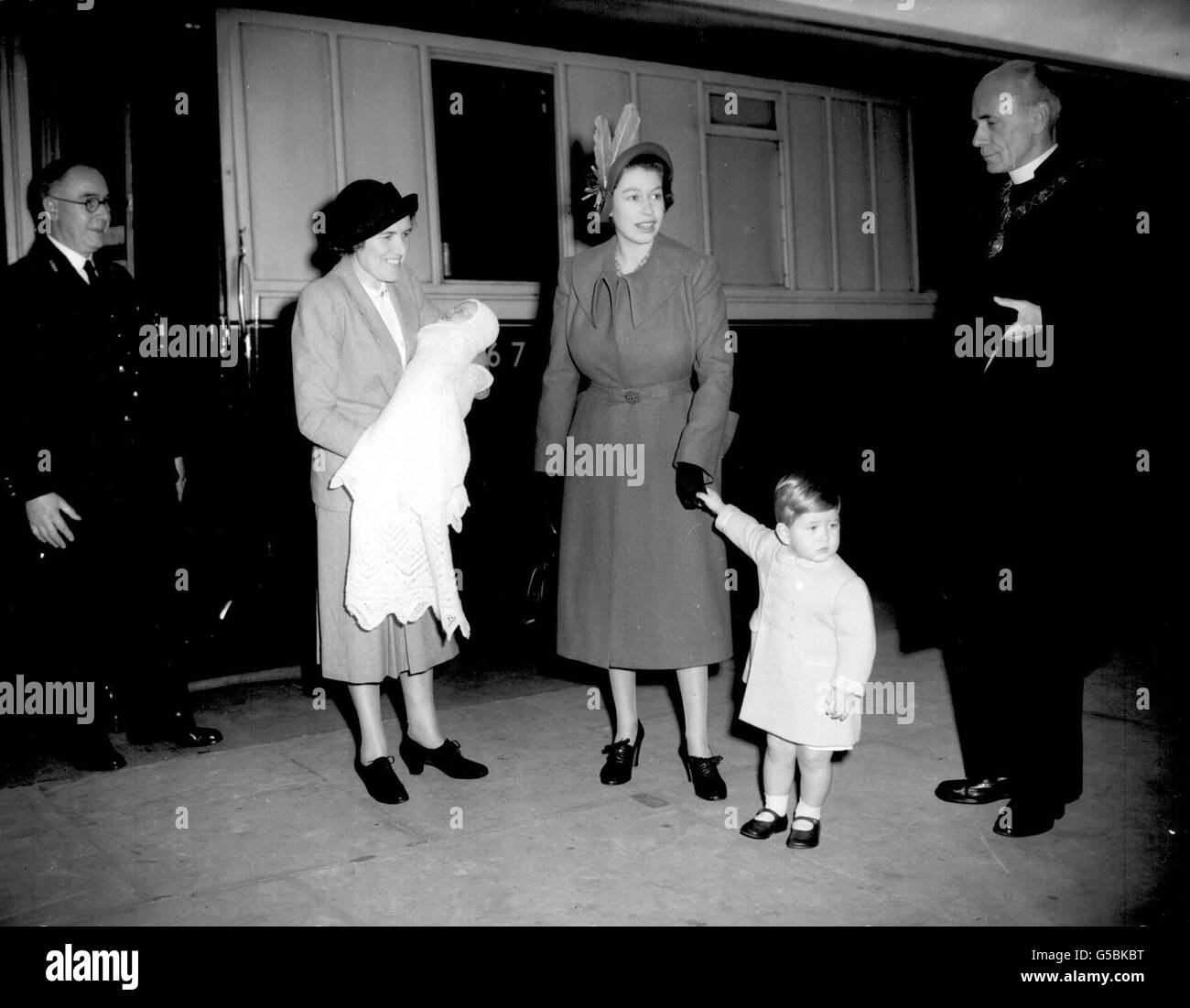 The Prince of Wales with his mother, Queen Elizabeth II, nurse Helen ...