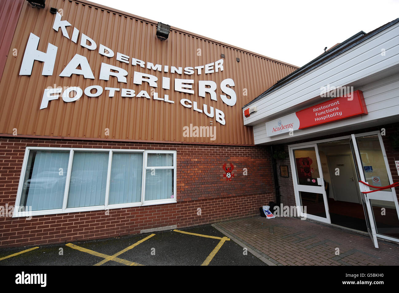 A general view of Aggborough Stadium, home of Kidderminster Harriers ...