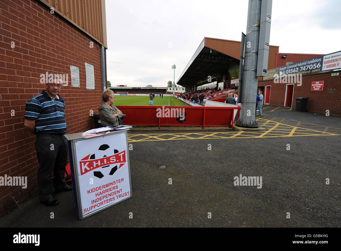 A general view of Aggborough Stadium, home of Kidderminster Harriers ...