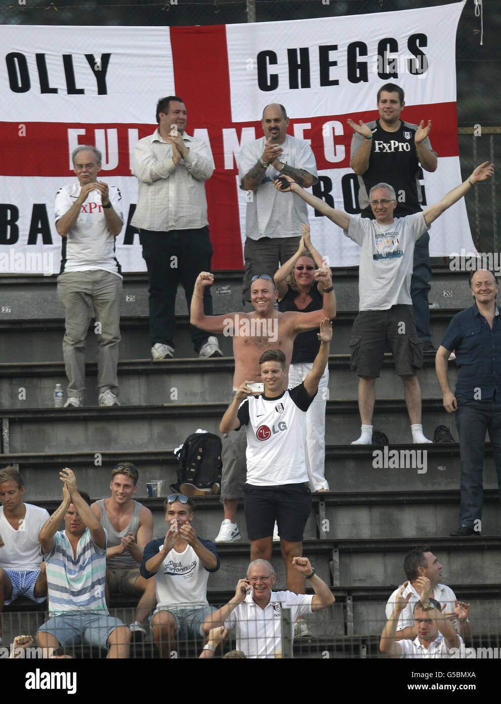 Soccer pre friendly ogc nice fulham stade municipal du ray hi-res stock ...