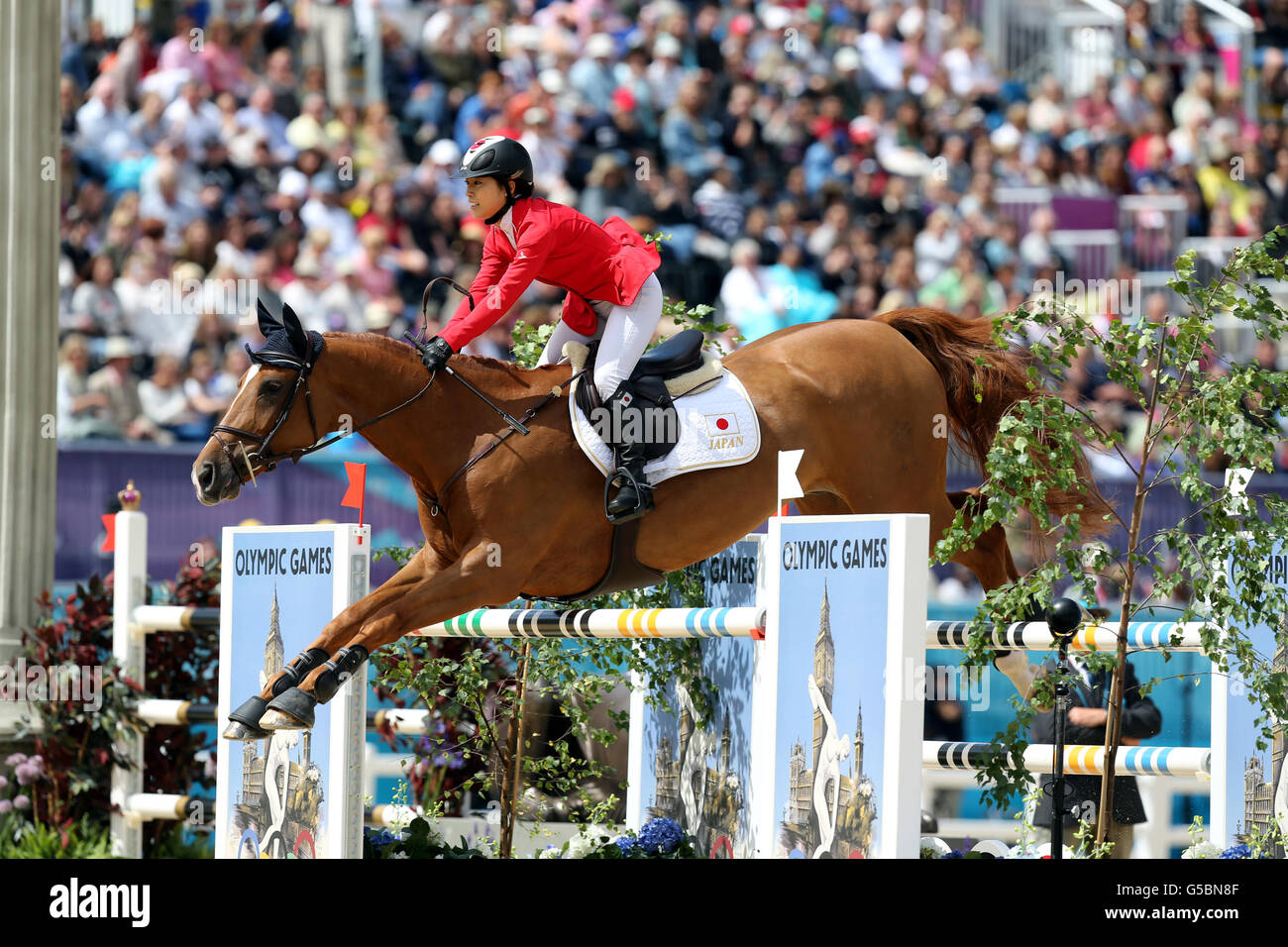 Japan's Reiko Takeda riding Ari in the Equestrian Jumping Individual ...