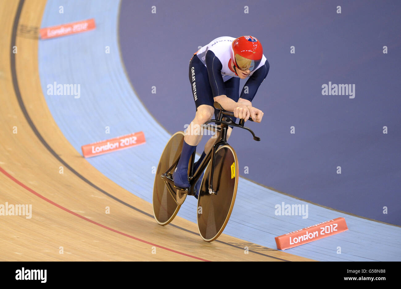London Olympic Games - Day 9. Great Britain's Ed Clancy rides in the ...