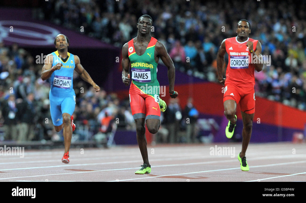 Grenada's Kirani James wins the Men's 400m Final with Bahamas Chris ...