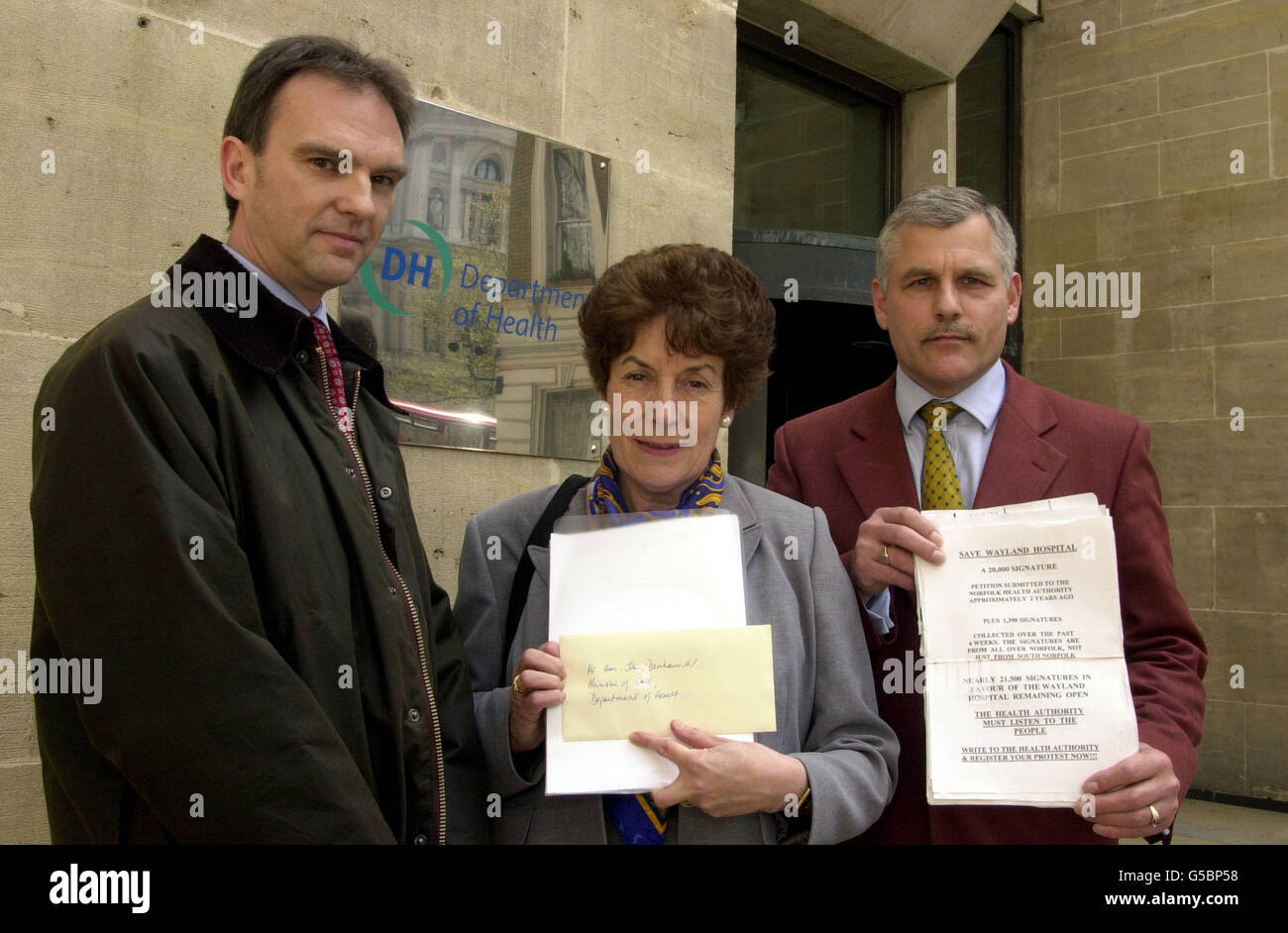 (L-R) Stephen Walmsley, resident of the Great Ellingham Wayland ...