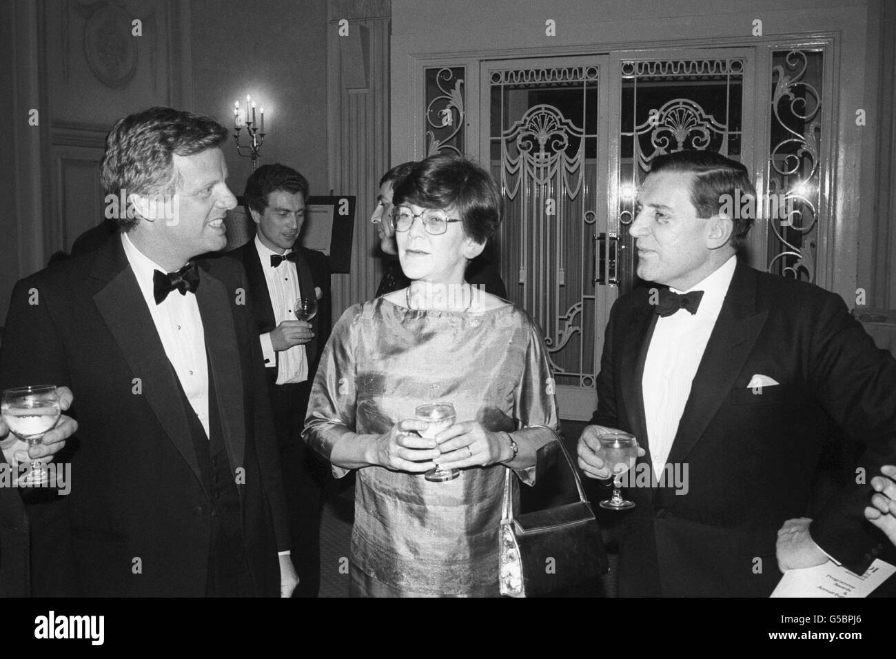 Alasdair Milne and his wife Sheila talking to Micheal Grade after Milne ...