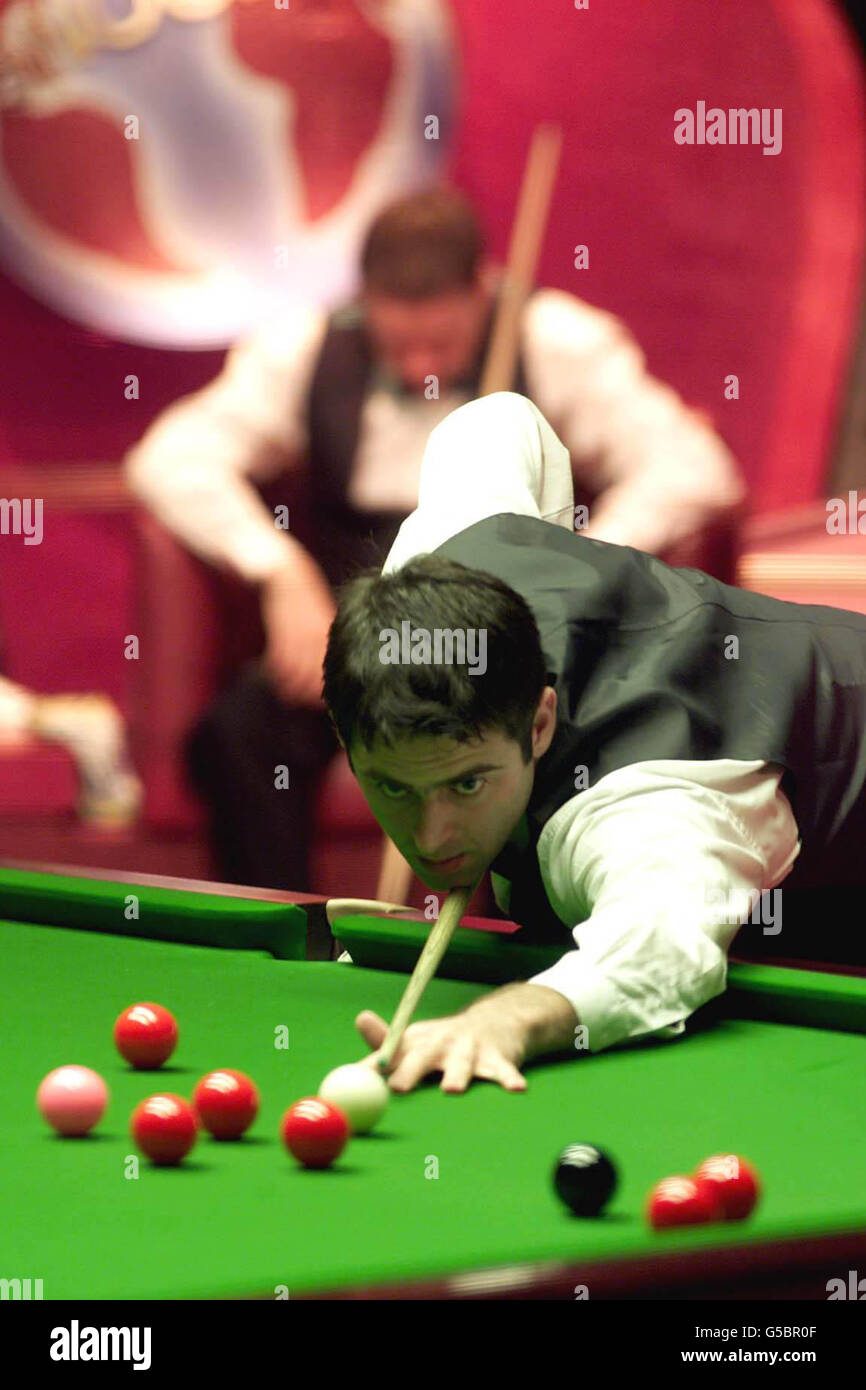 Ronnie O'Sullivan in action against Joe Swail, during their semi final ...