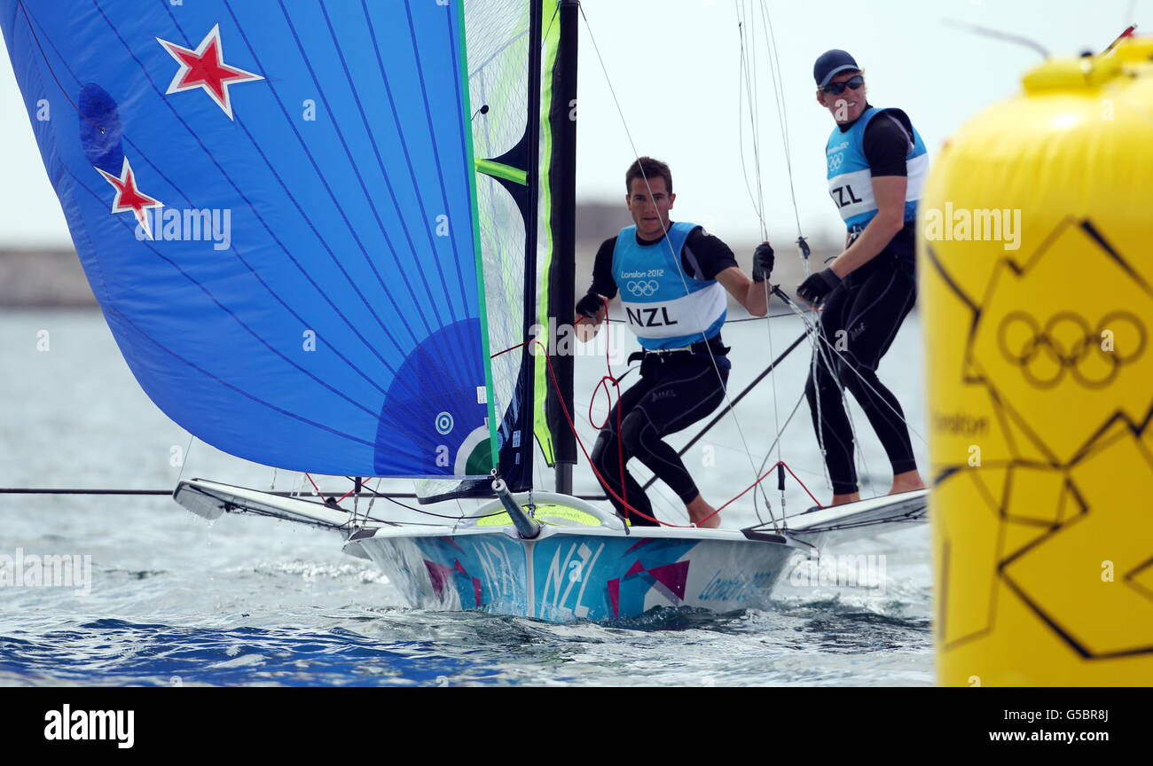 New Zealand's Olympic silver medal winning 49er crew Blair Tuke and ...