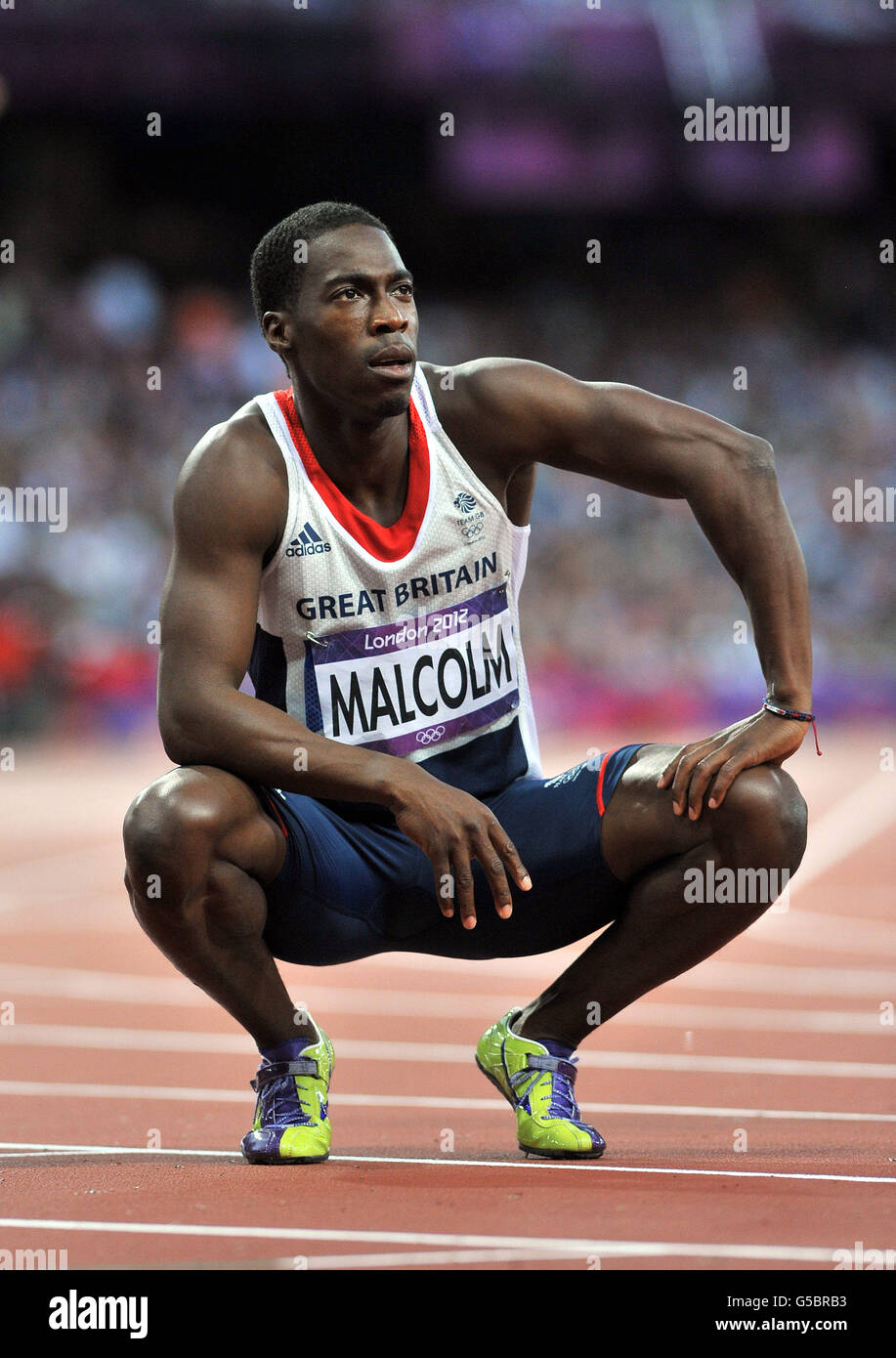 Great Britain's Christian Malcolm after his semi-final of the Men's ...