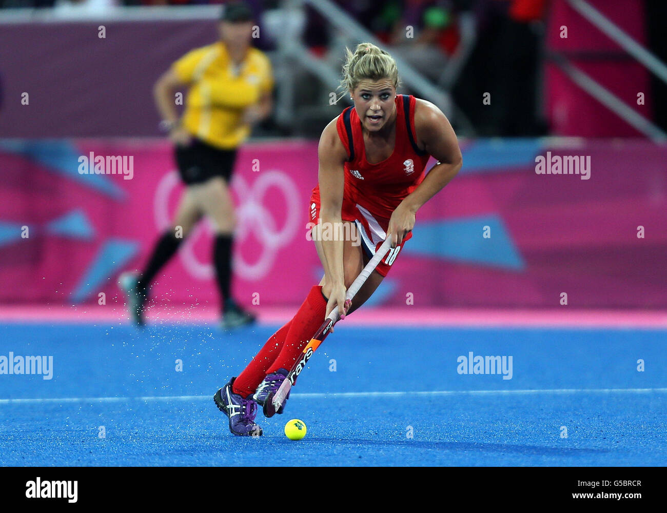 Great Britain's Georgie Twigg in action during the Women's Hockey semi ...