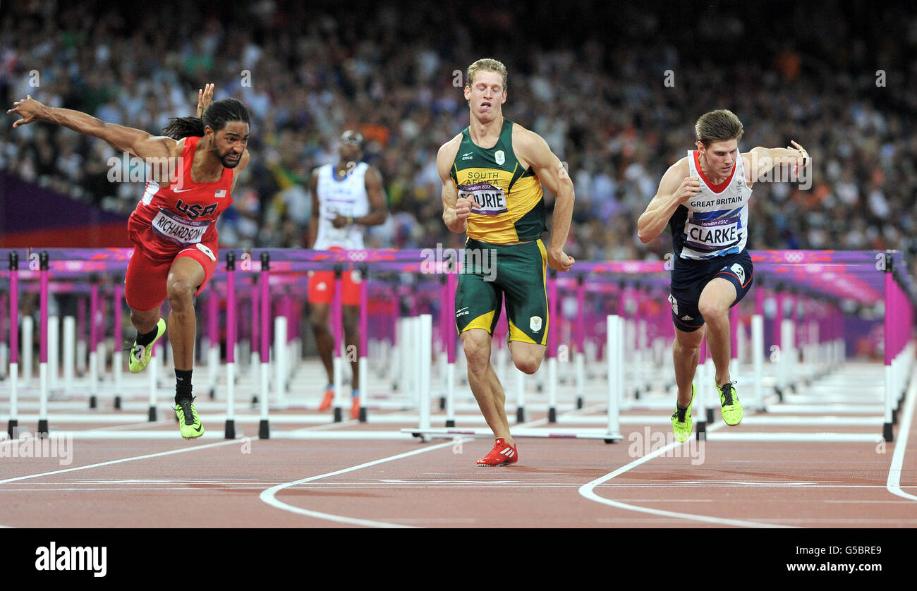 Great Britain's Lawrence Clarke drives for the line to take fourth in ...