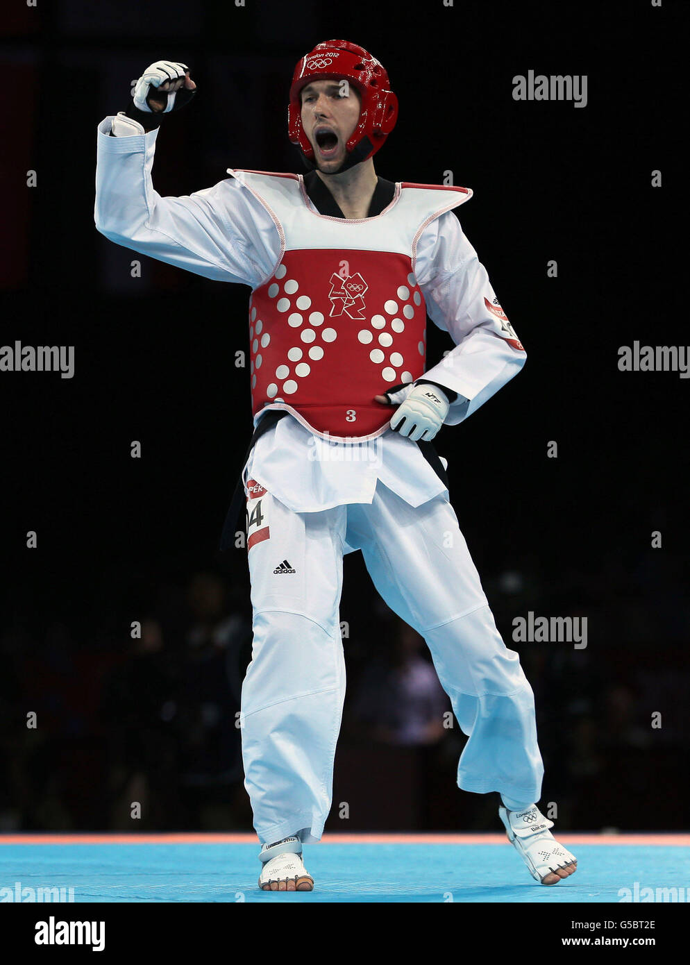 Great Britain's Martin Stamper during his win over Mexico's Erick Nunez ...
