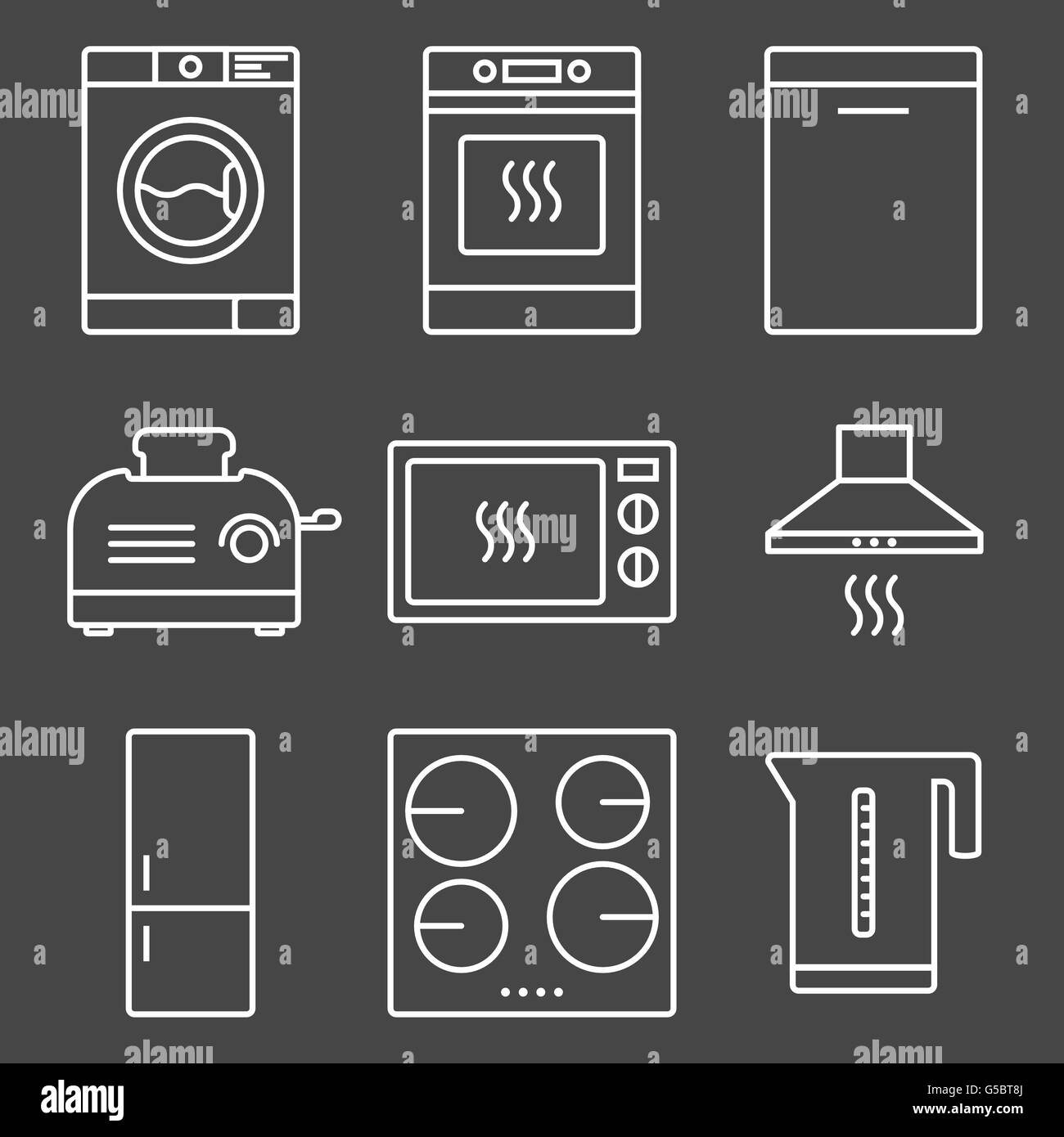 Kettle stove kitchen Black and White Stock Photos & Images - Alamy