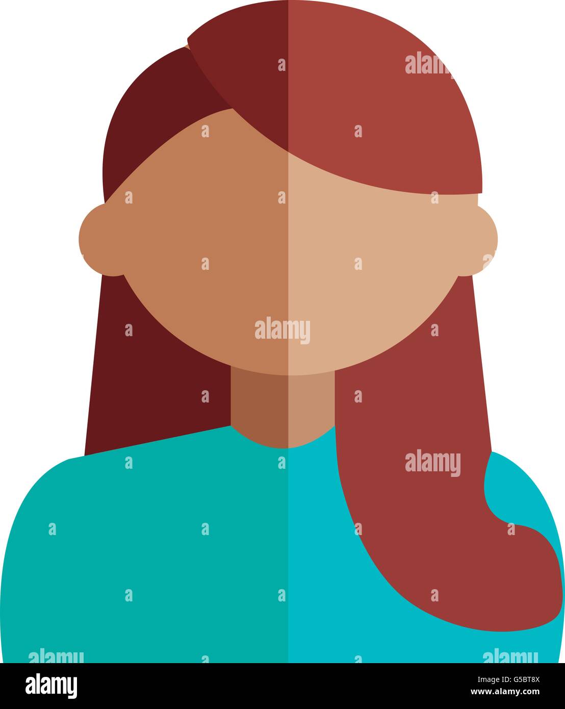 cartoon avatar woman front view,vector illustration Stock Vector Image ...