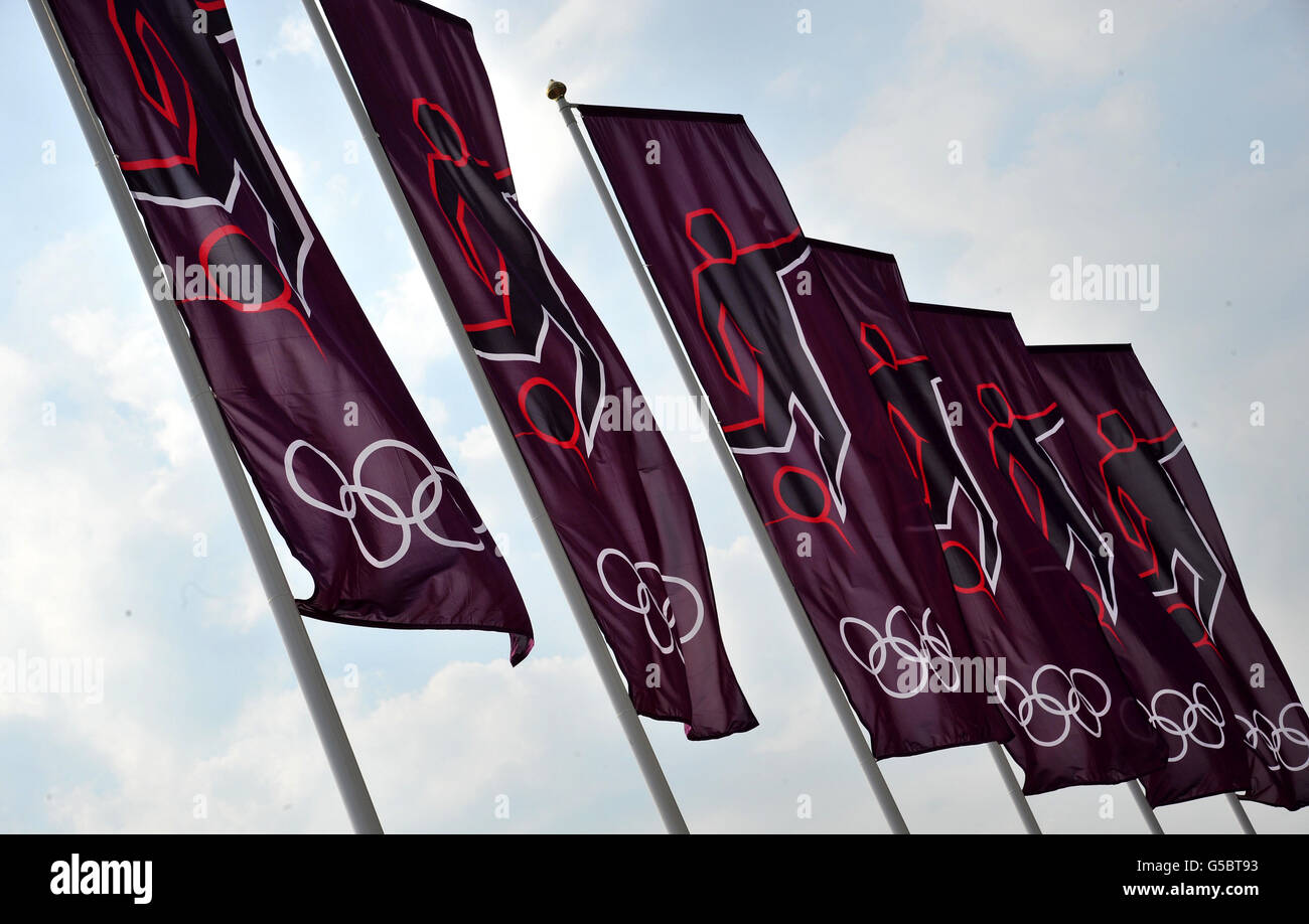 Flags at the city of coventry stadium hi-res stock photography and ...