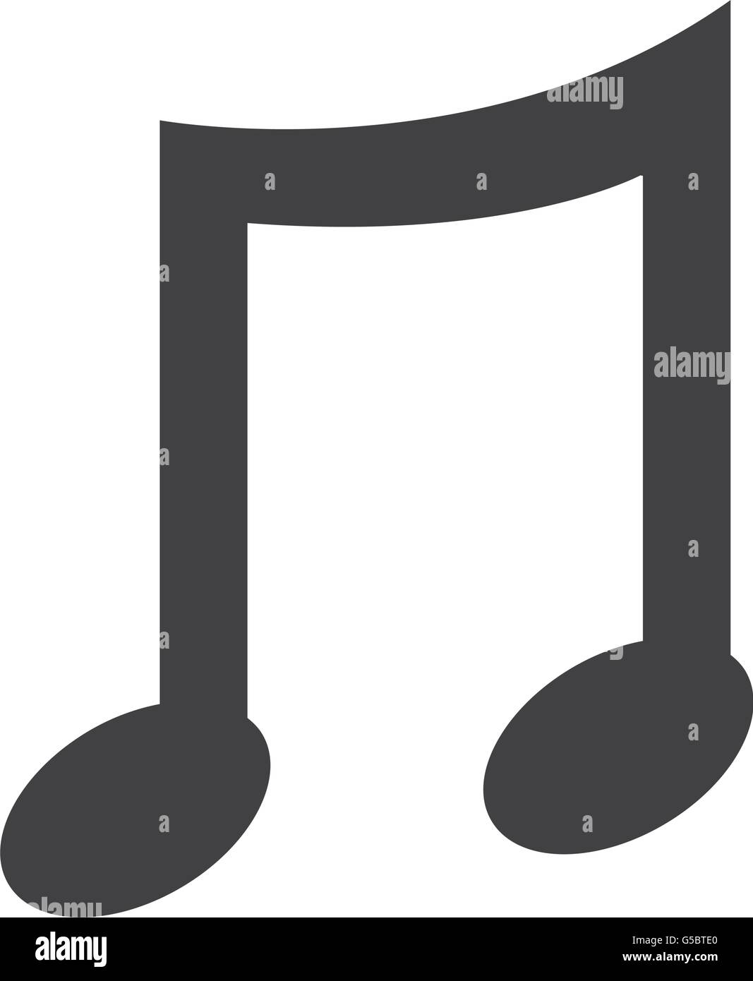 black music note,vector graphic Stock Vector Image & Art - Alamy