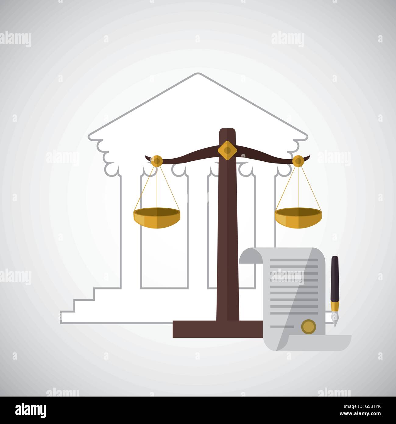 Law design. Justice icon. Flat illustration, vector graphic Stock ...