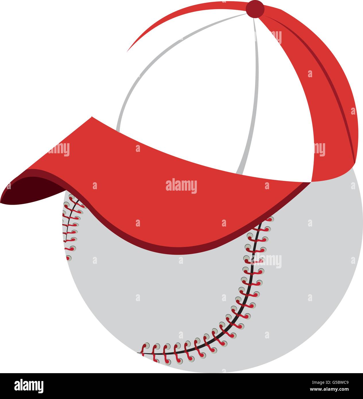 baseball with cap side view,vector graphic Stock Vector Image & Art - Alamy
