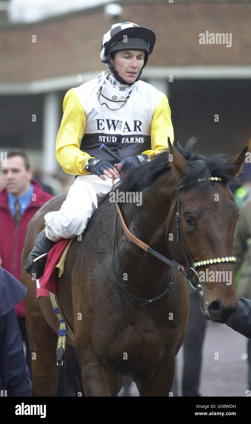 Herodotus and jockey Philip Robinson after winning the Easter Stakes at ...