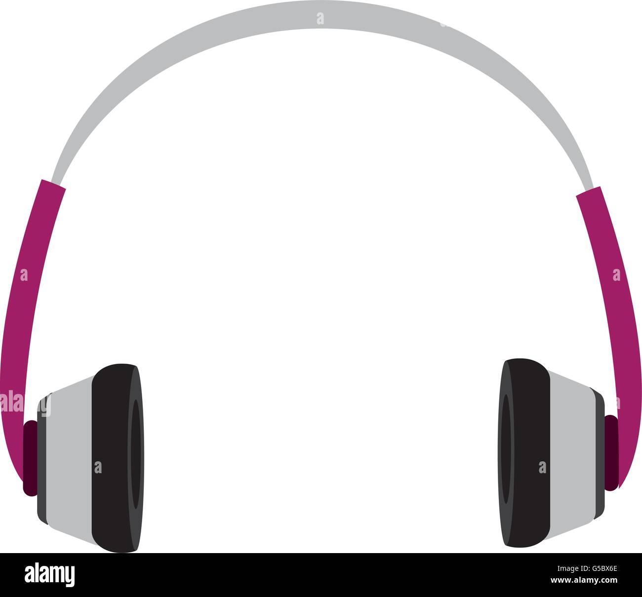 music headphones front view,vector graphic Stock Vector Image & Art - Alamy
