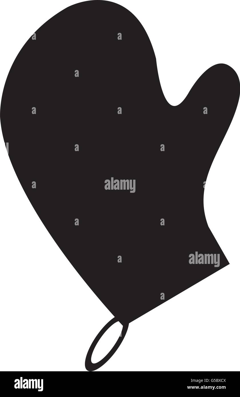 black cooking glove,vector graphic Stock Vector Image & Art - Alamy