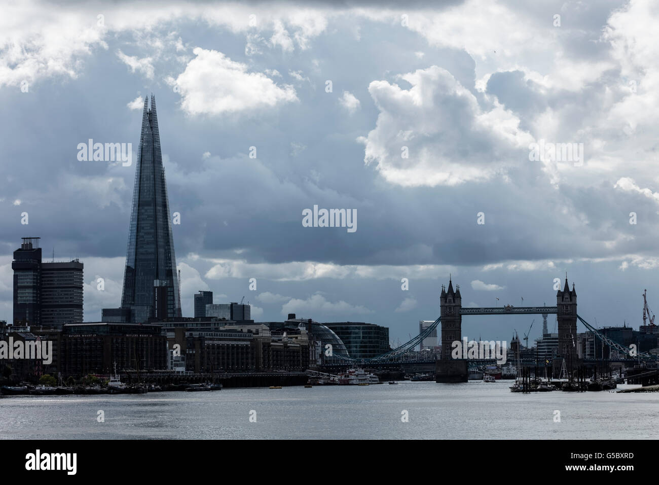 Shard and Tower Bridge in London Stock Photo - Alamy