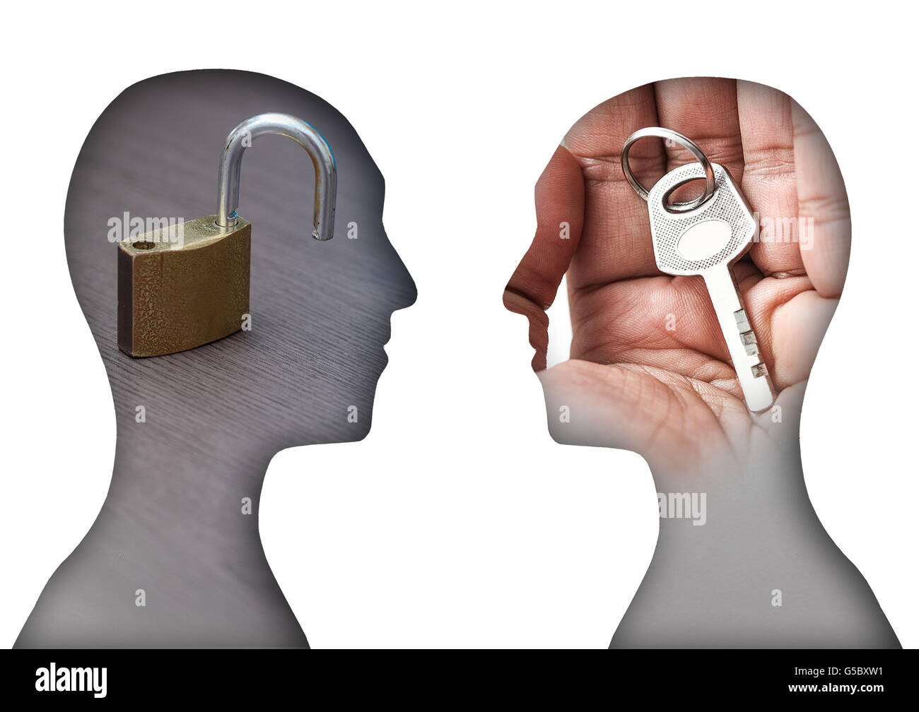 human figure with padlock image. concept image for the purpose of an ...