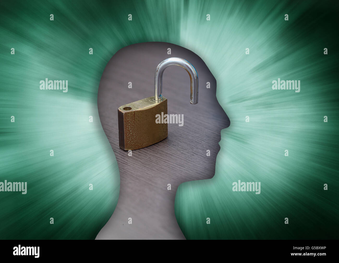 Unlock your Brain Stock Photo - Alamy