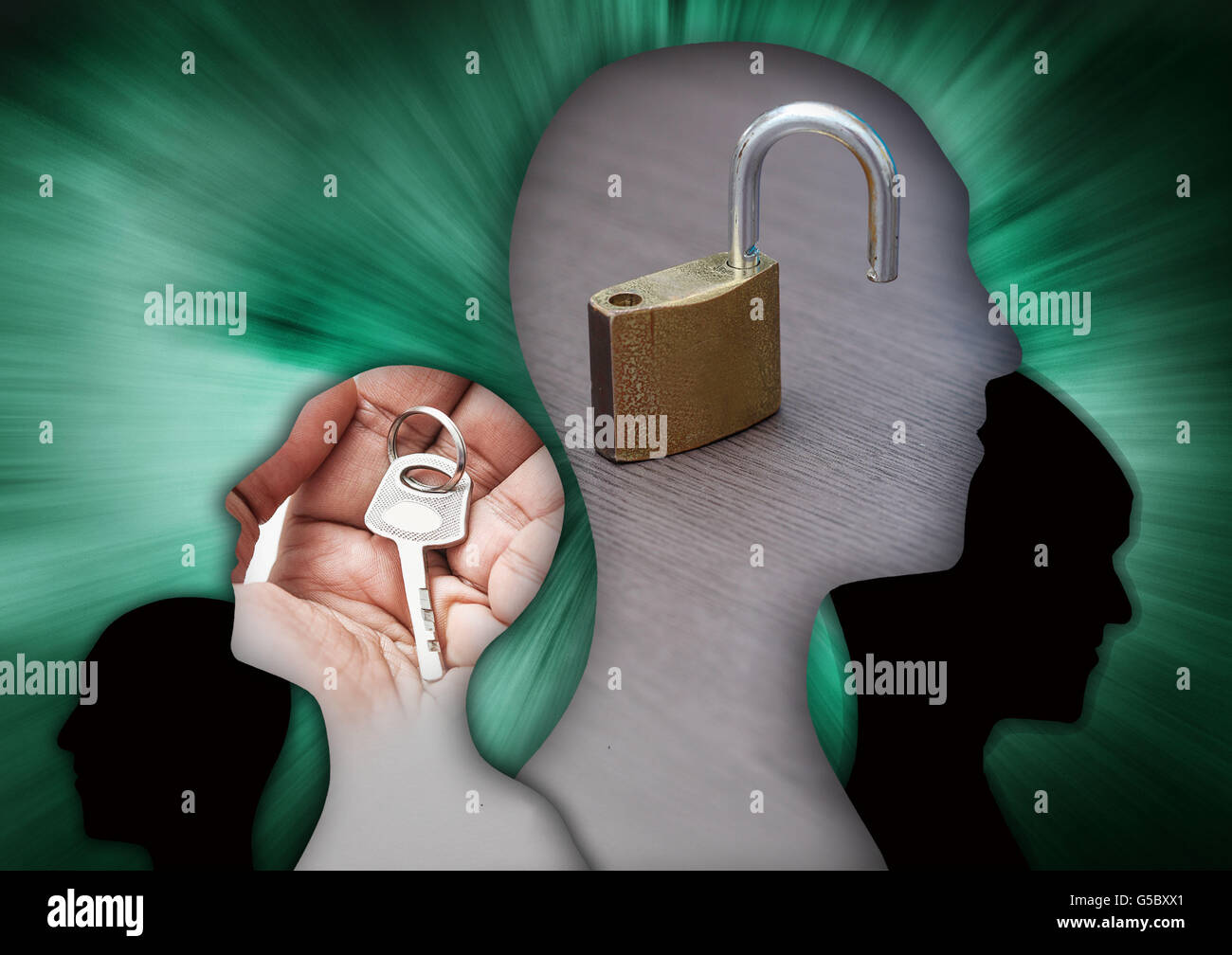 Unlock your Brain Stock Photo - Alamy