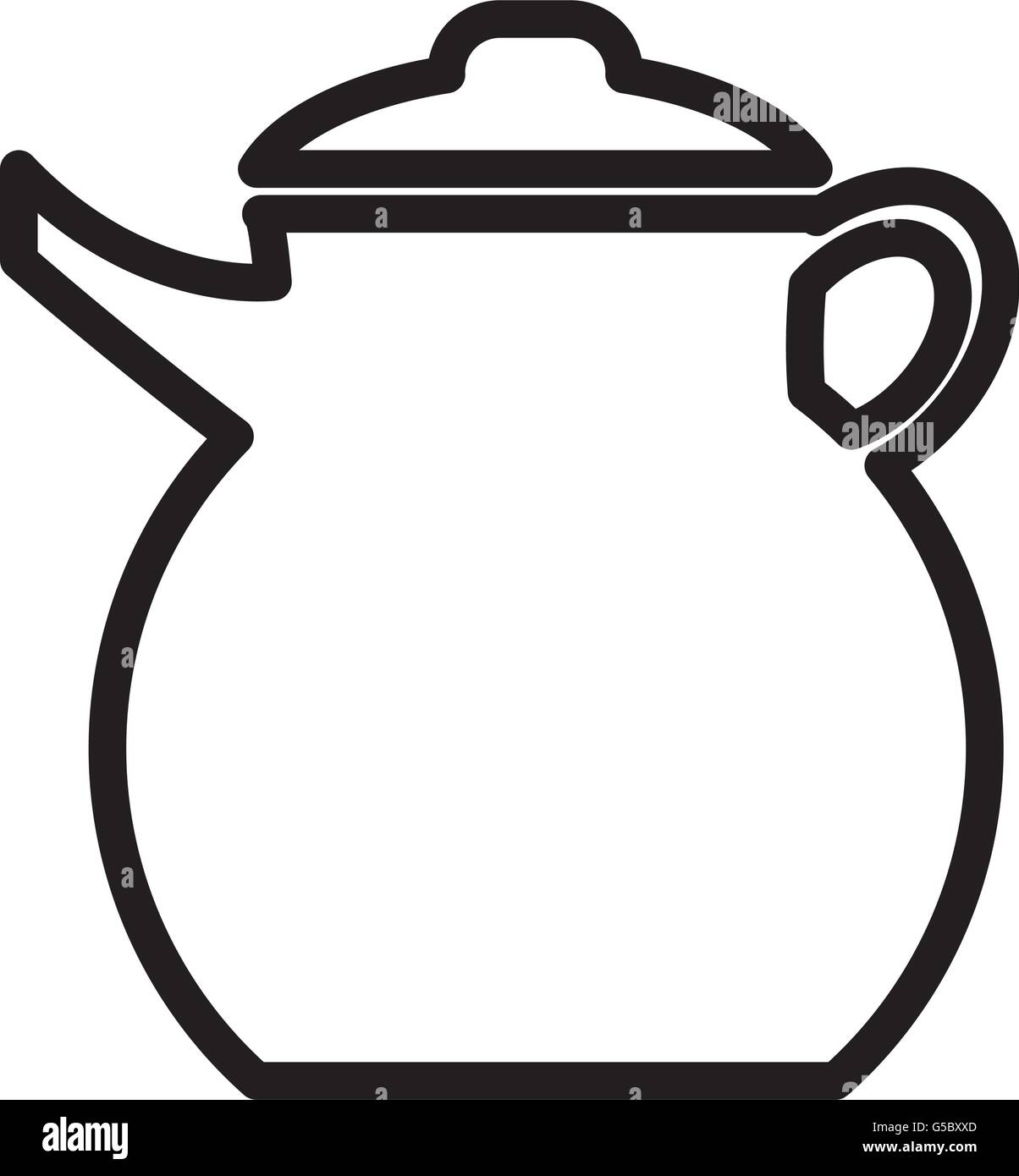 white cooking kettle,vector graphic Stock Vector Image & Art - Alamy