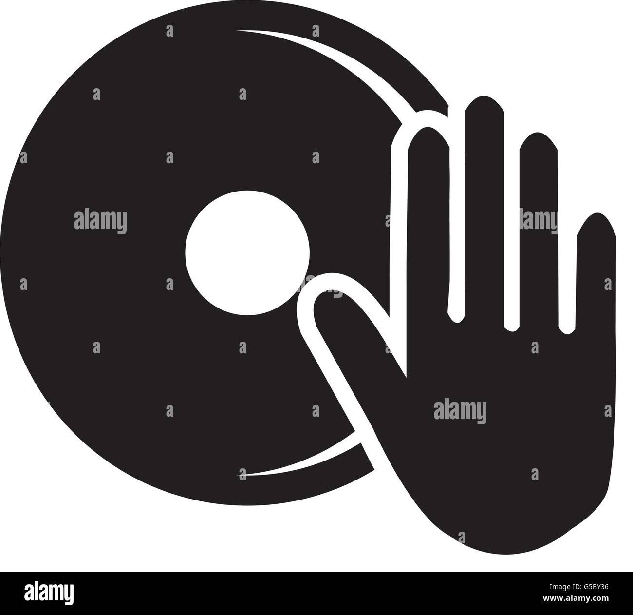 black human hand and disco,vector graphic Stock Vector Image & Art - Alamy