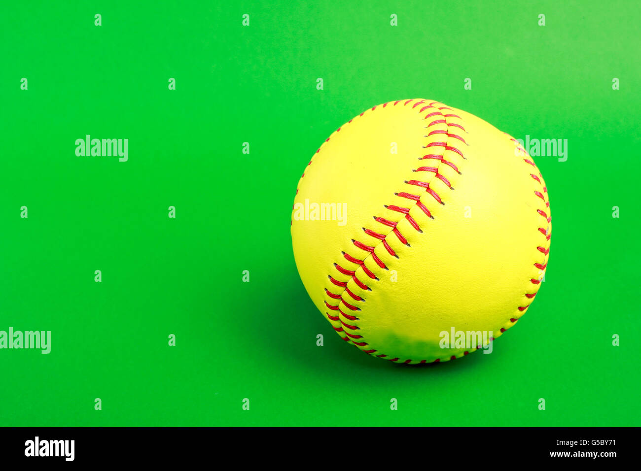 Closeup of a Softball match ball Stock Photo - Alamy