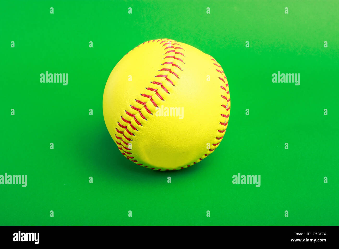 Closeup of a Softball match ball Stock Photo - Alamy