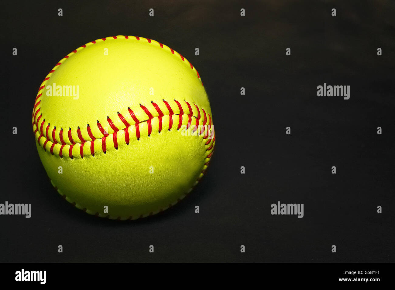 Closeup of a Softball match ball Stock Photo - Alamy