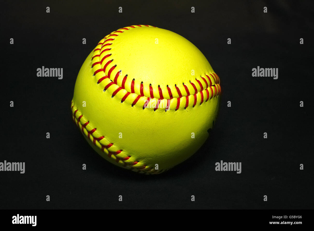 Closeup of a Softball match ball Stock Photo - Alamy